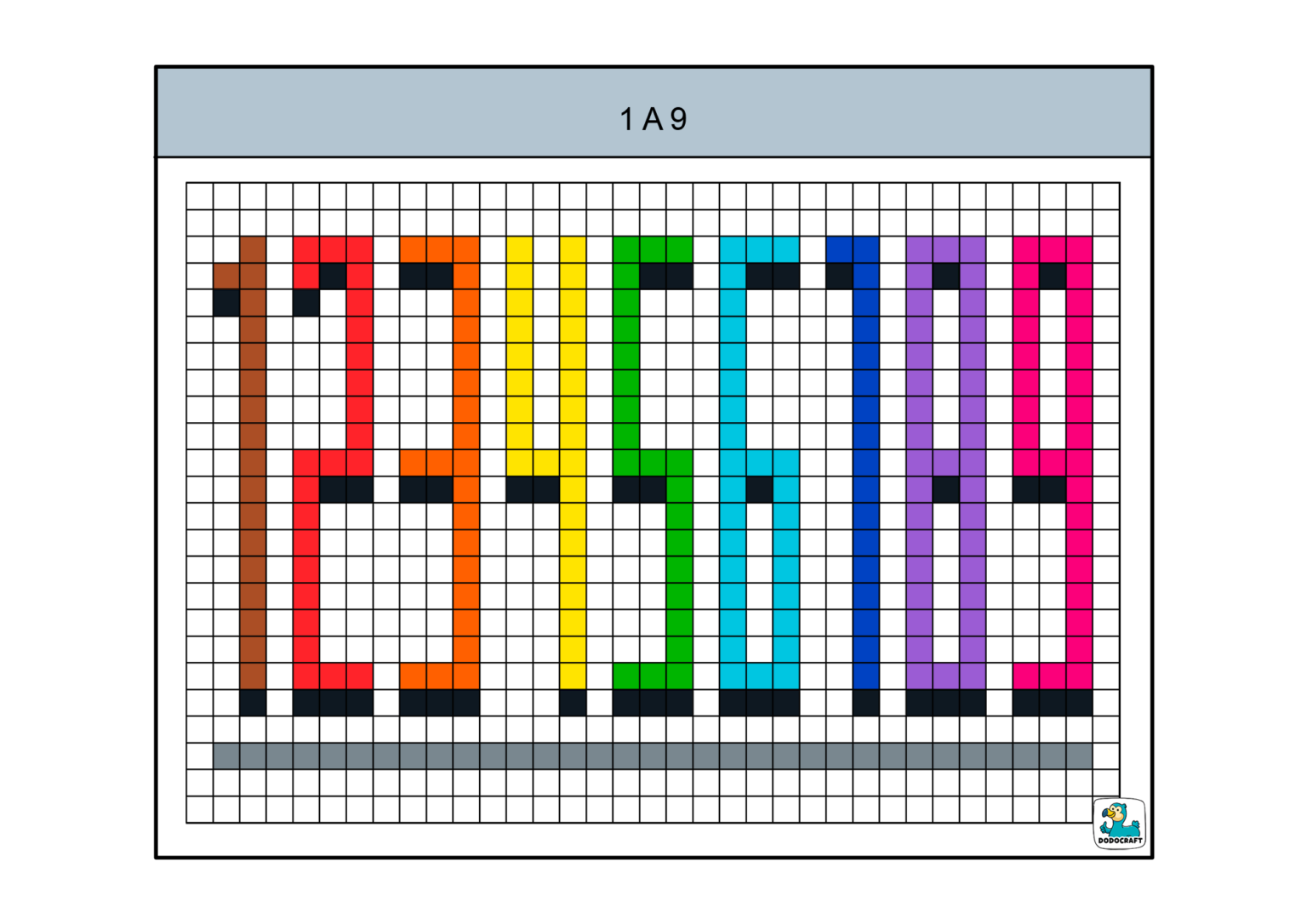 1 À 9 Pixel Art Dodocraft - Dodocraft