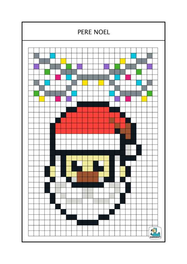Pixel Art Père Noël Dodocraft - Dodocraft